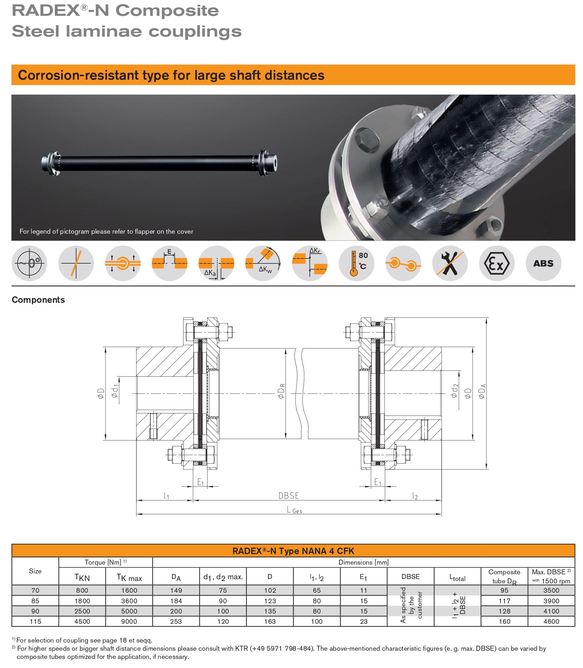 Khớp Nối Đĩa Thép KTR Radex-N Composite
